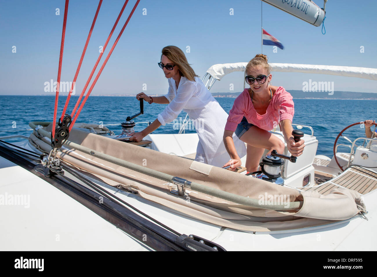 People sailing together, Adriatic Sea, Croatia Stock Photo - Alamy