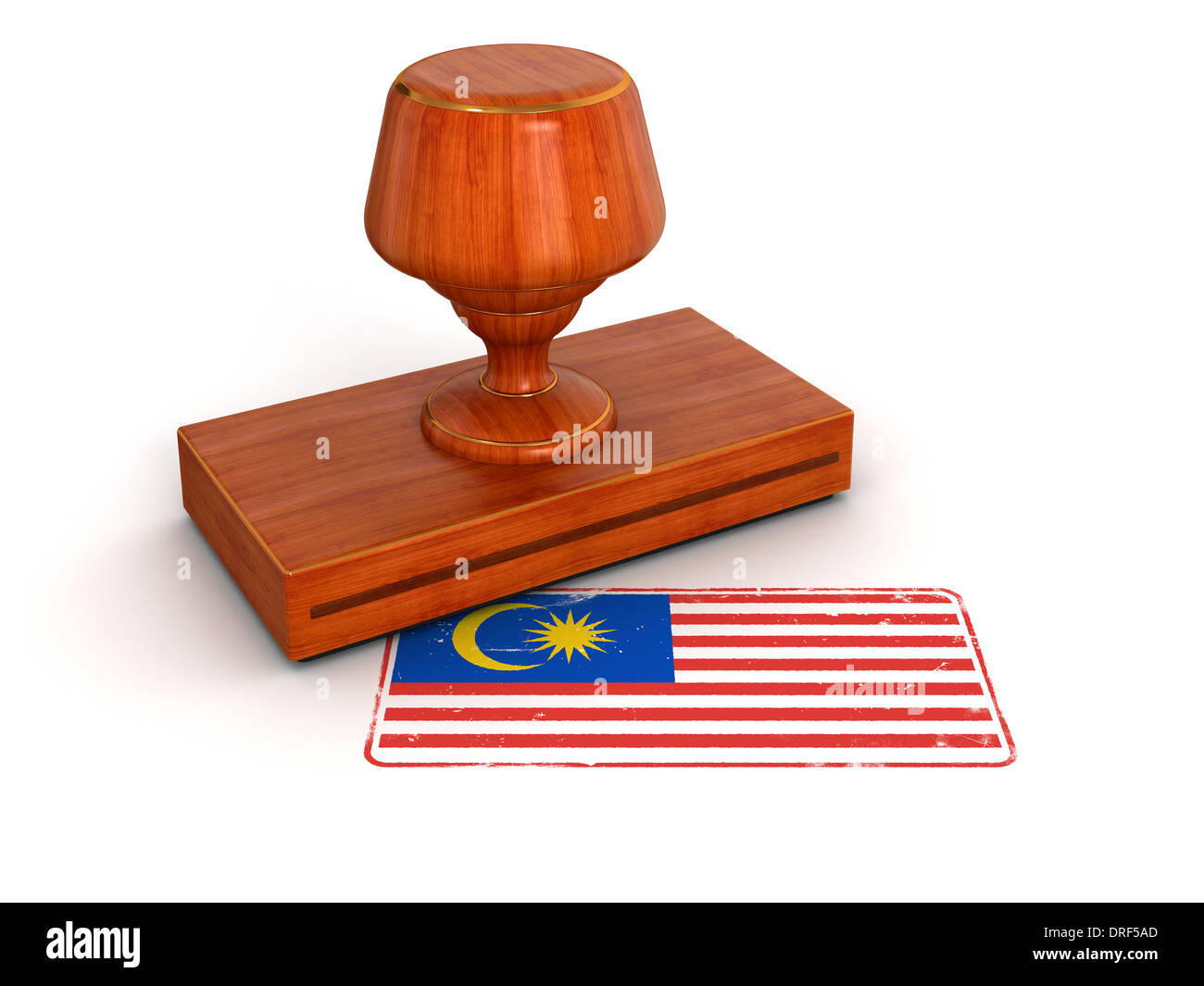 Rubber Stamp Malaysia flag (clipping path included Stock Photo - Alamy