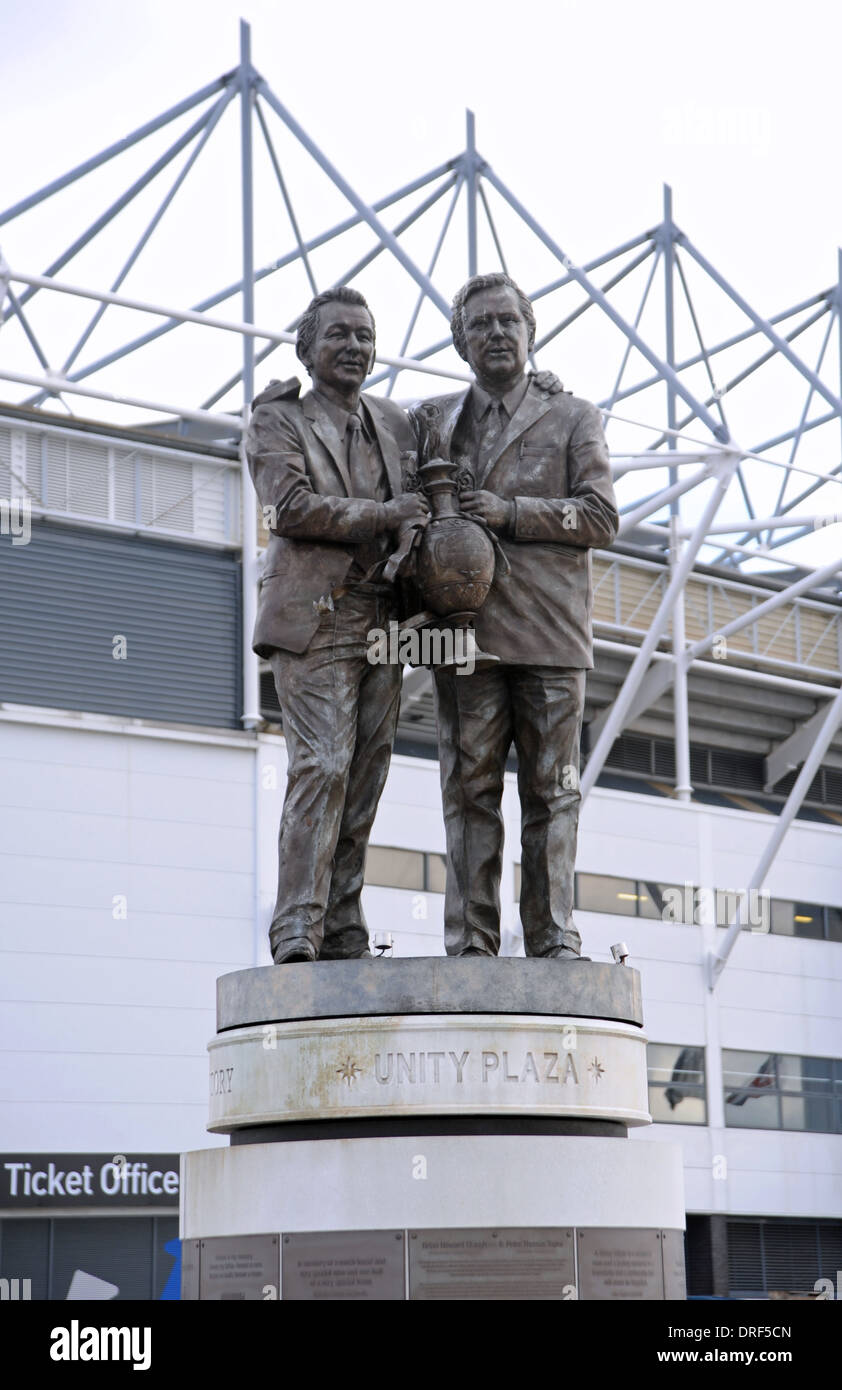 The Brian Clough and Peter Taylor statue at the recently renamed iPro ...