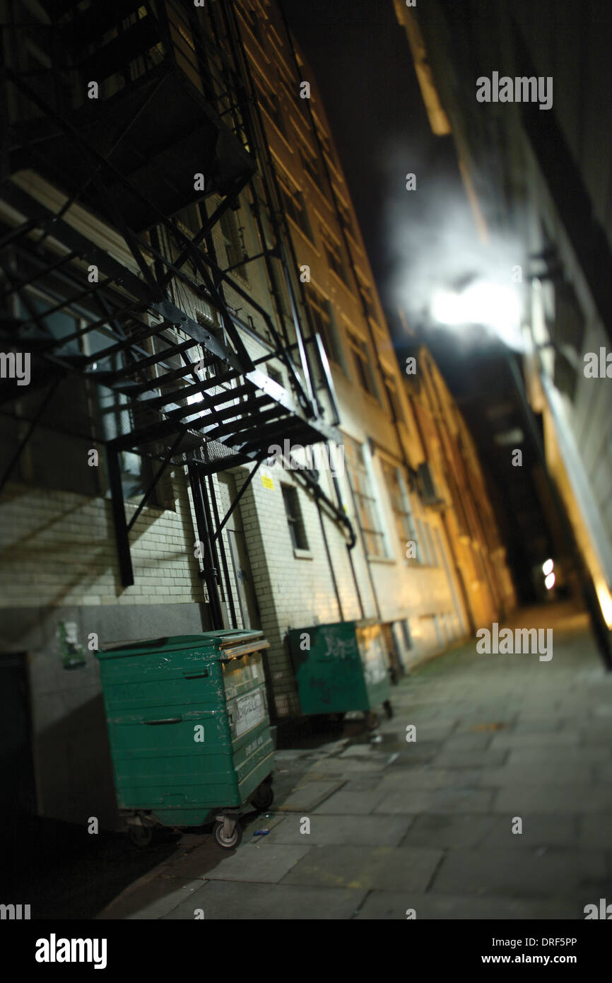 Dangerous back street, Newcastle City Center Stock Photo - Alamy