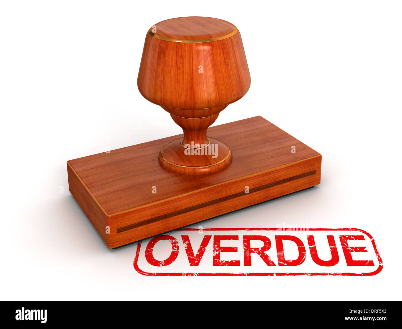 Rubber Stamp Overdue (clipping path included Stock Photo - Alamy