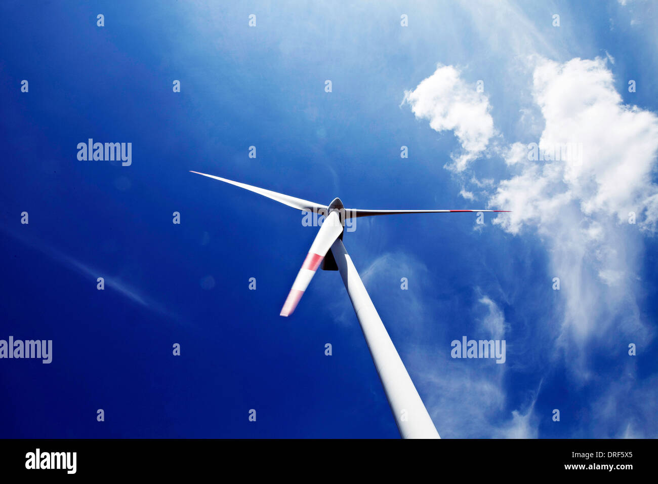 Wind Turbine Against Blue Sky, Germany, Europe Stock Photo - Alamy