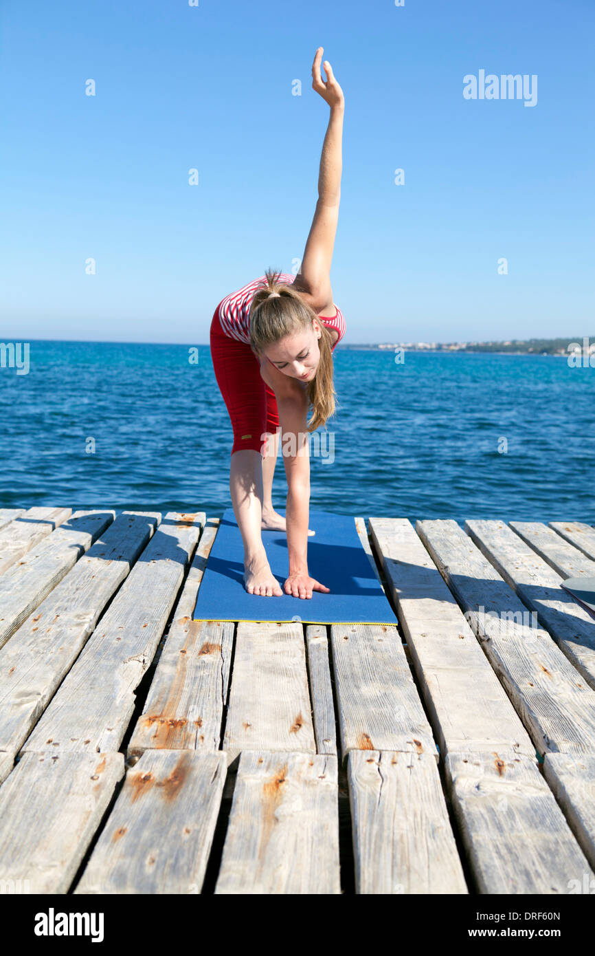 Bending body down over hi-res stock photography and images - Alamy