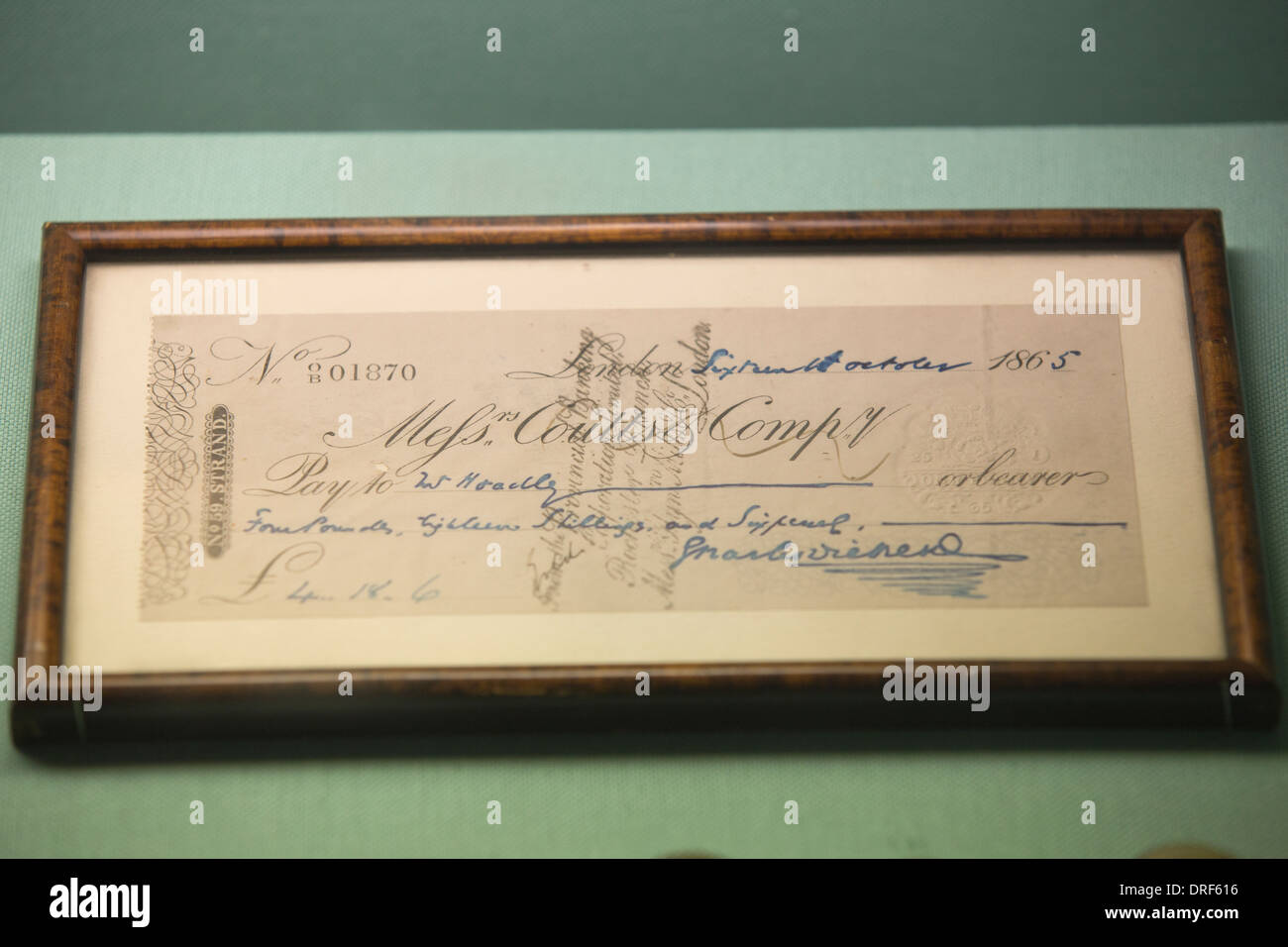 Old cheque hi-res stock photography and images - Alamy