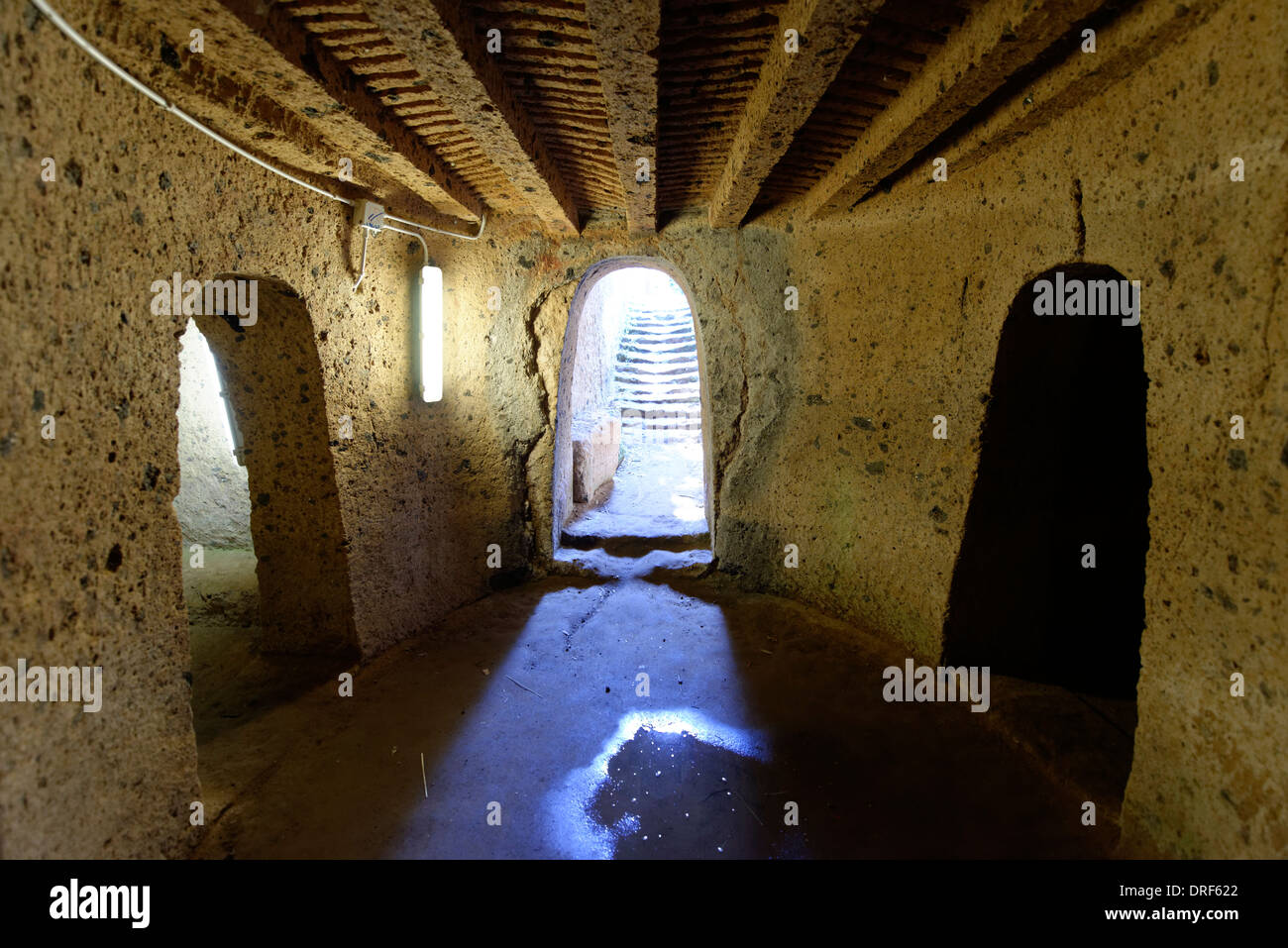 Tomb inside Maroi Tumulus at Cerveteri Etruscan Banditaccia Necropolis ...