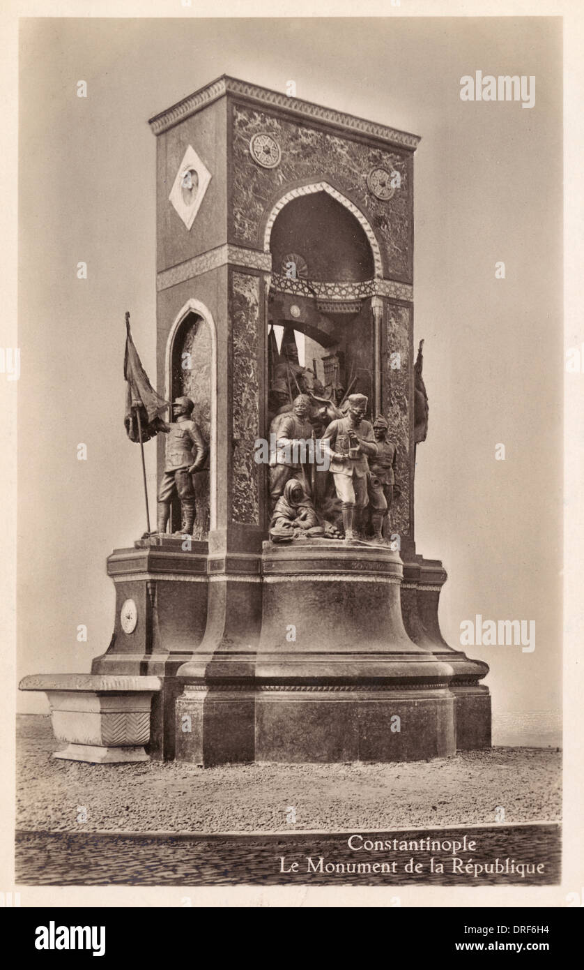 Istanbul, Turkey - The Turkish Republic Monument Stock Photo - Alamy