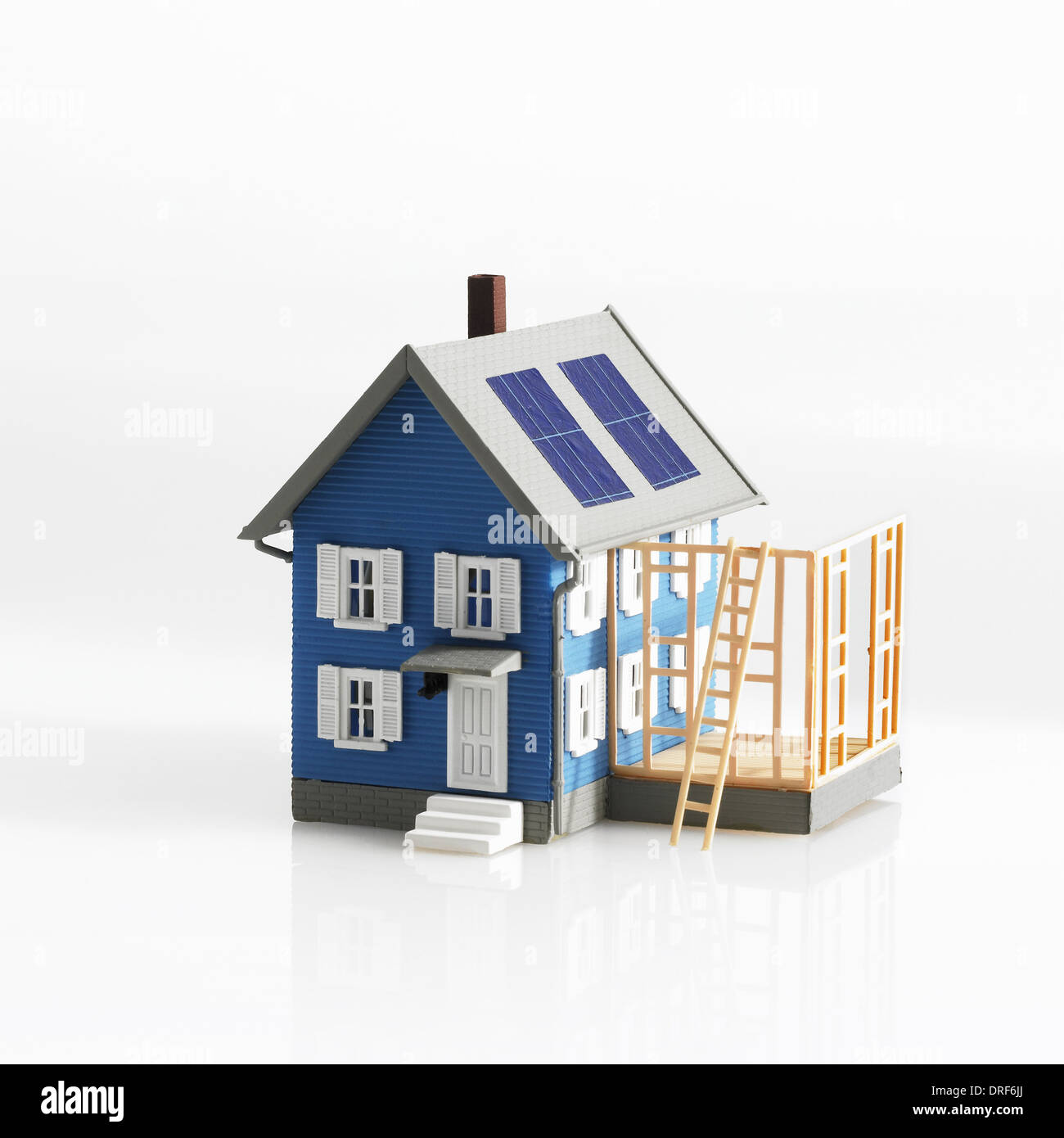 model of traditional house with terrace extension Stock Photo - Alamy