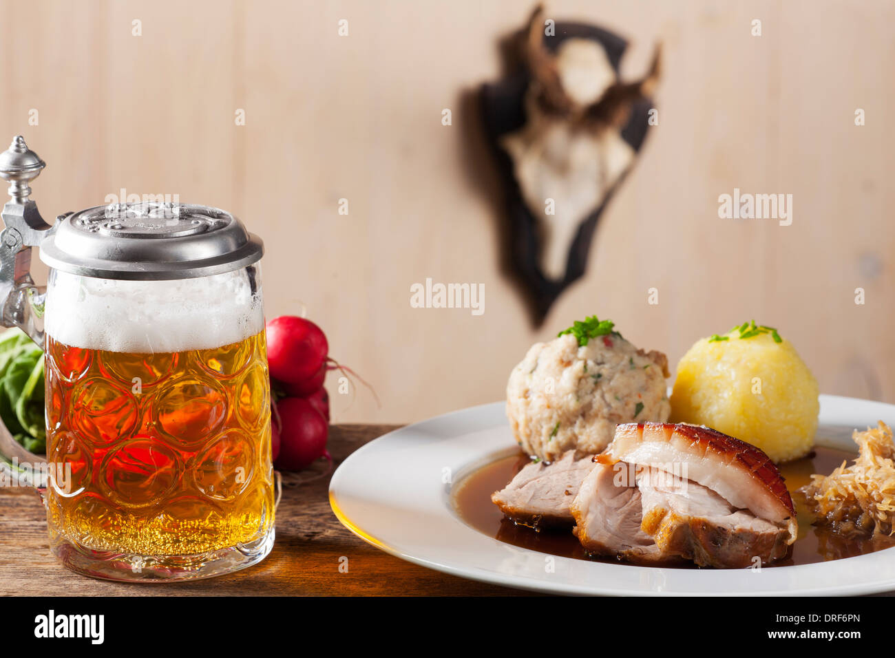 bavarian roasted pork with beer Stock Photo - Alamy