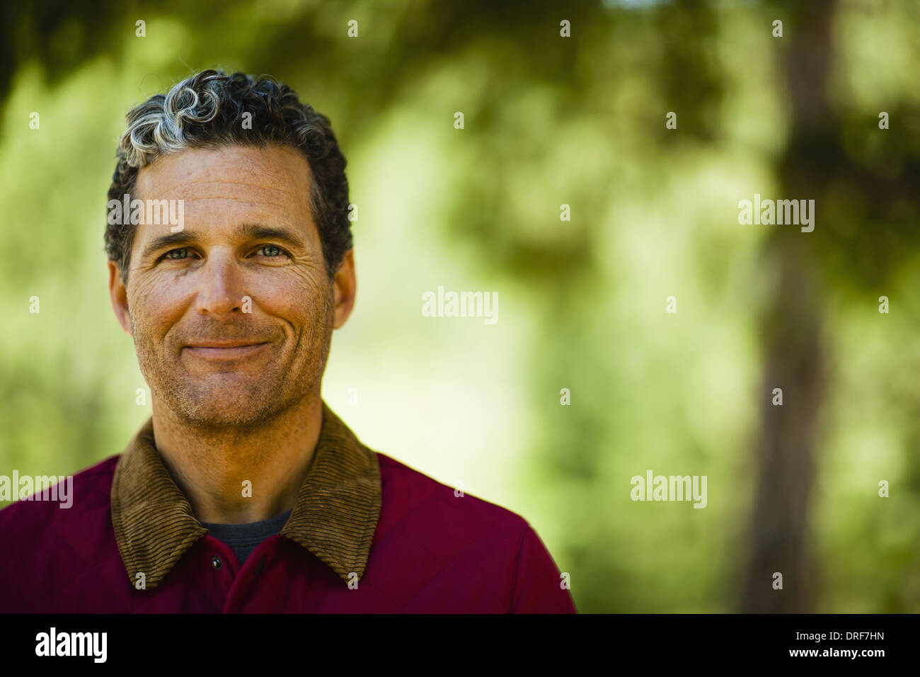 Colorado USA Head and shoulders of mature man in the open air Stock ...