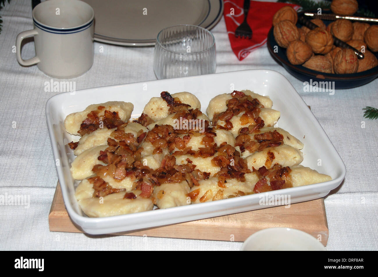 Tray of pierogi Stock Photo - Alamy