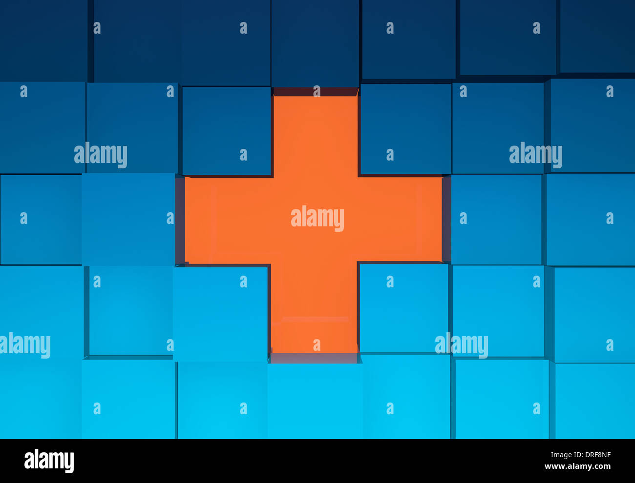 Opening orange 3d square hi-res stock photography and images - Alamy