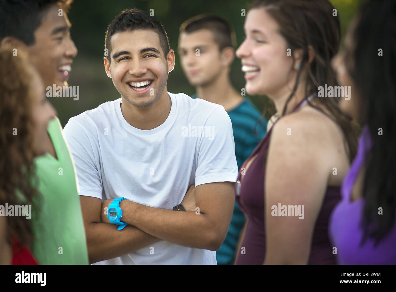 Late teens boys and friends hi-res stock photography and images - Alamy