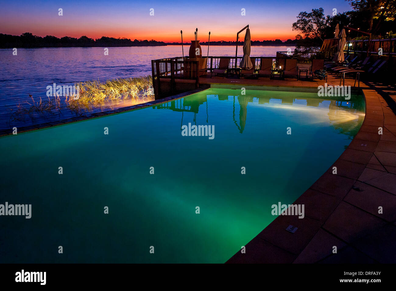 Zambezi Waterfront swimming pool Stock Photo - Alamy