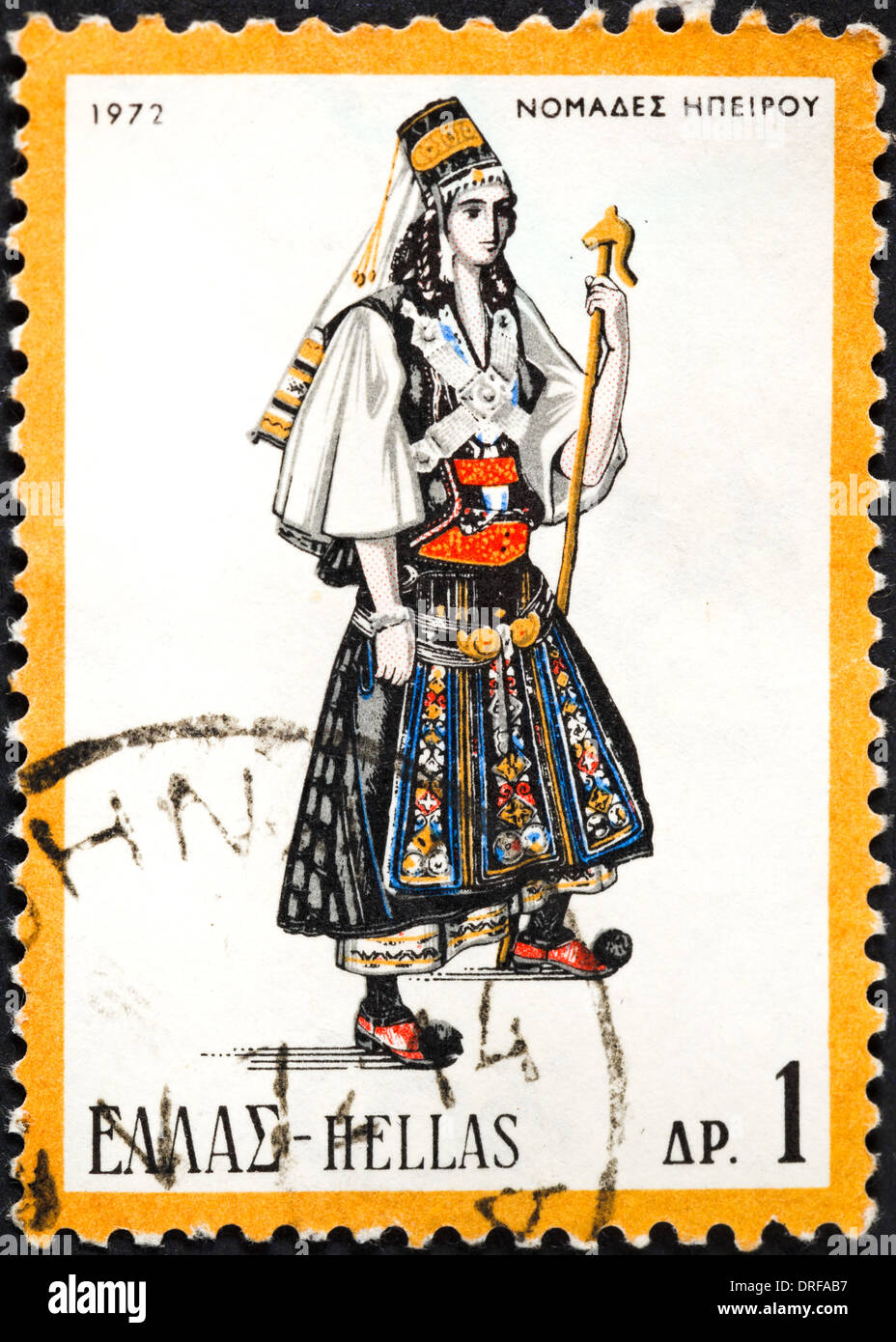 Greece postage stamp folk costume hi-res stock photography and images ...