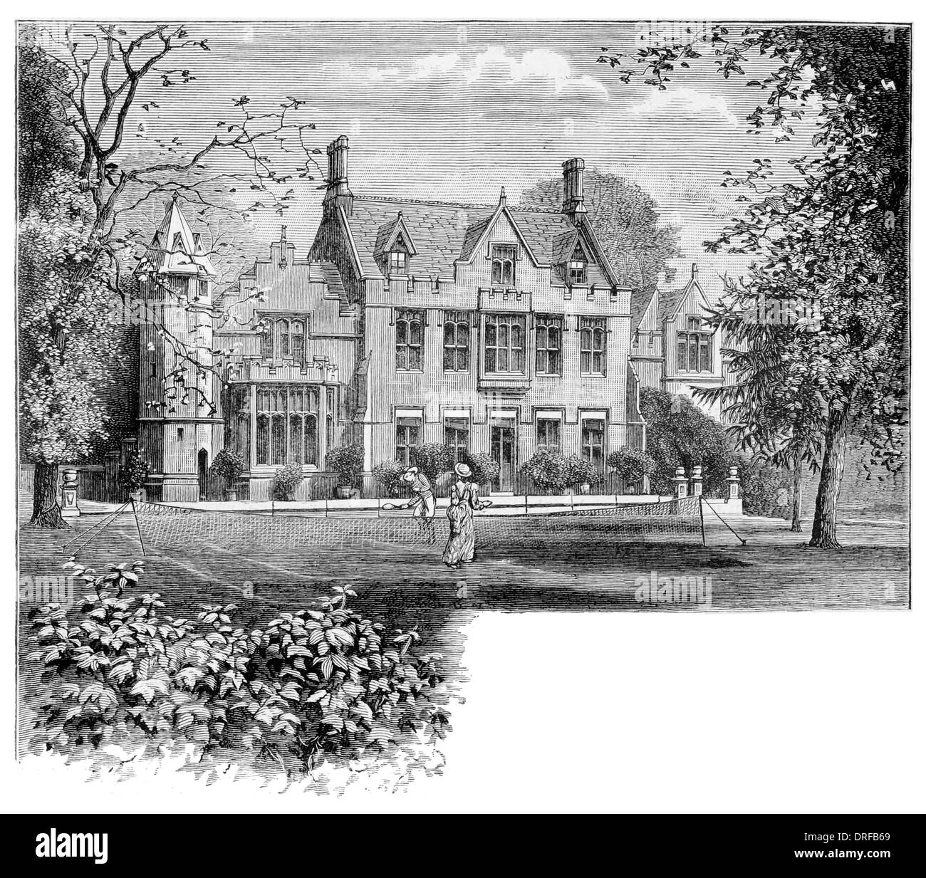 Berrymead Priory London circa 1880 Stock Photo - Alamy