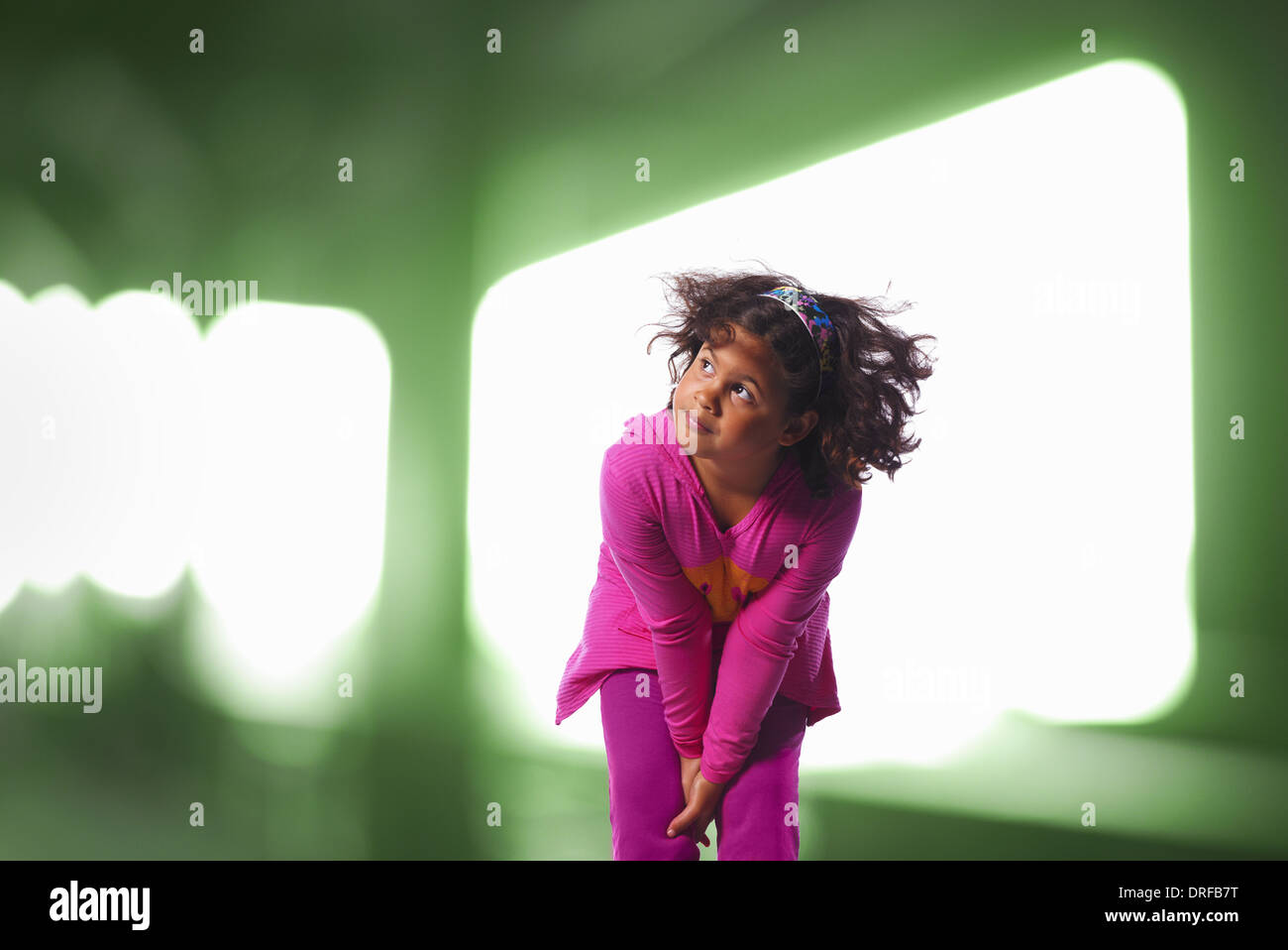 Girl leaning forward child hi-res stock photography and images - Alamy