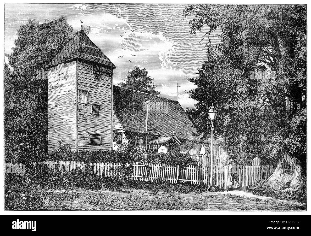 St Mary the Virgin church 12th century in Perivale, London Borough of ...