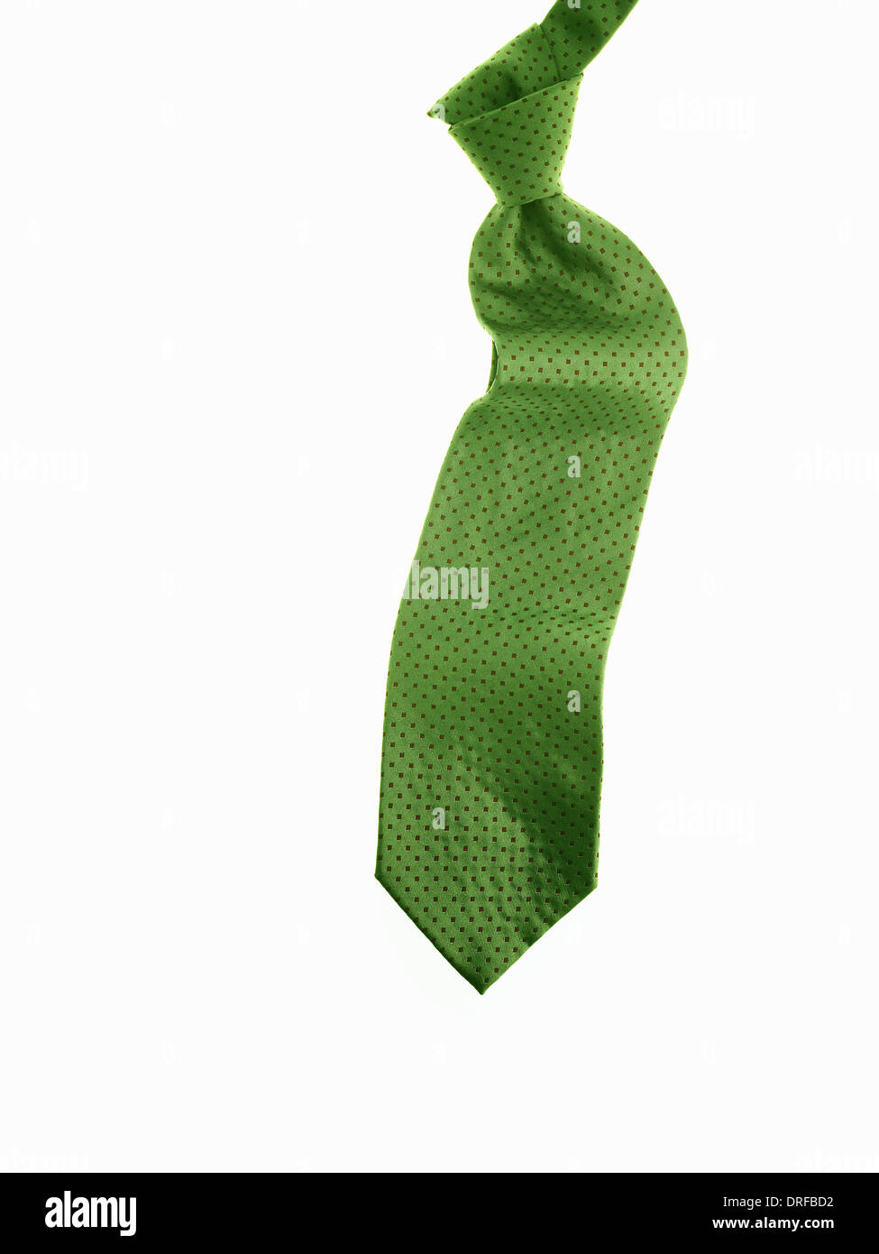 knotted green fabric tie or necktie Stock Photo - Alamy