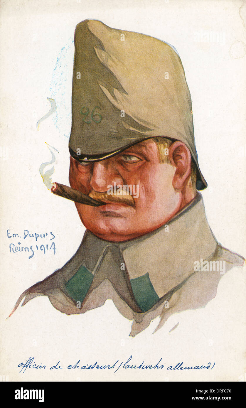 WWI - Officer of the German Hunters Stock Photo - Alamy