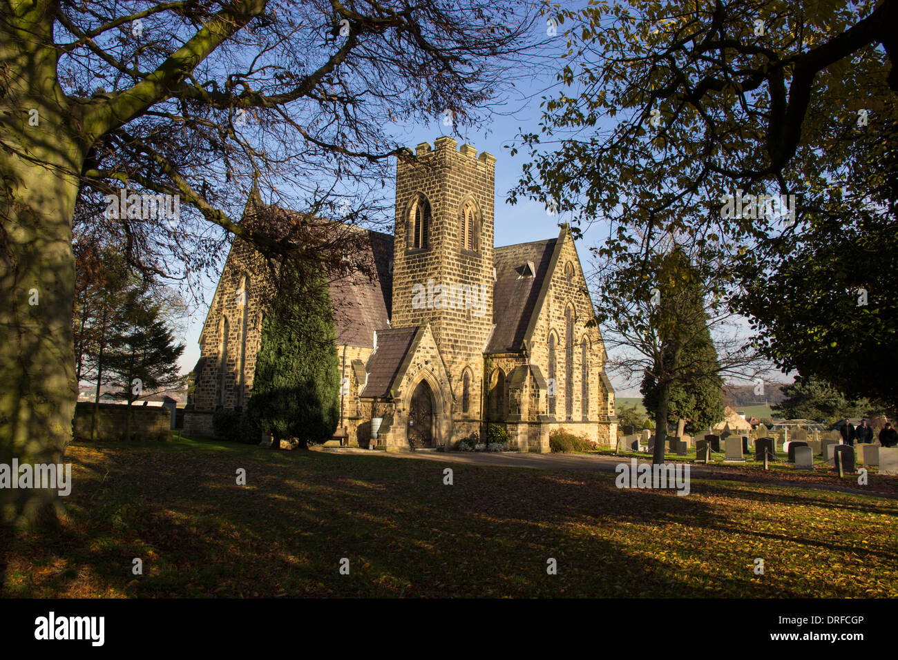 Autumn colours at the churchyard Stock Photo - Alamy