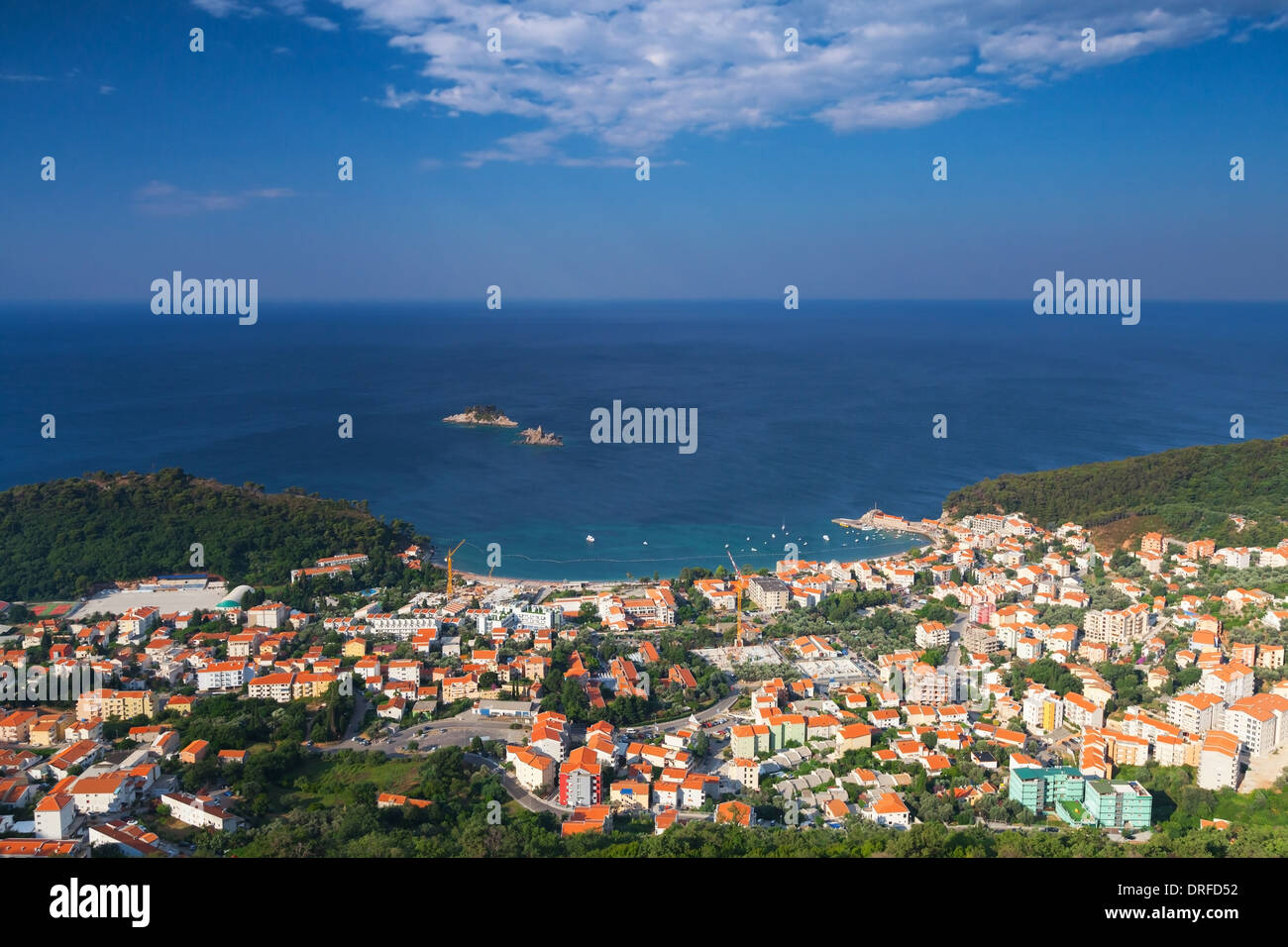 Petrovac town landscape, Montenegro. Adriatic Sea Coast Stock Photo - Alamy