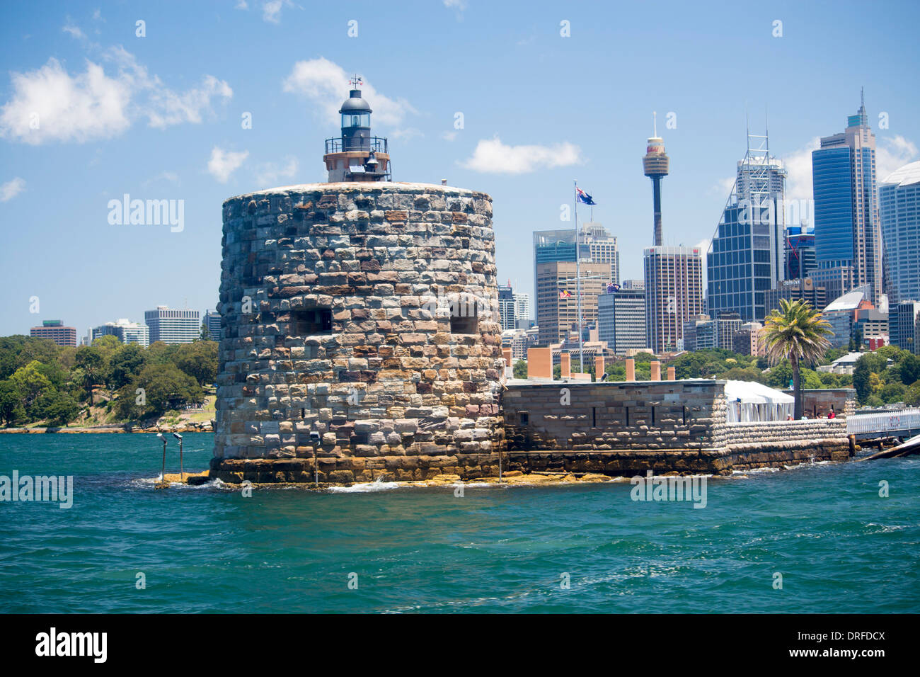Fort Denison also known as Pinchgut convict prison in Sydney Harbour ...
