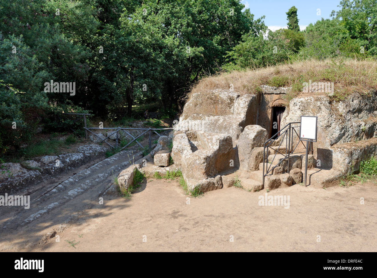 Tomb Little House beside deep groves left by funerary carts wheels ...