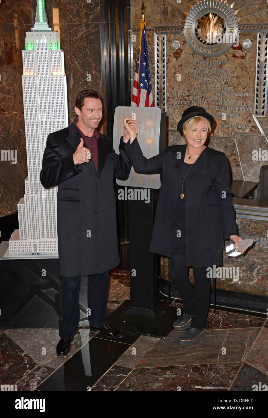 New York, NY, USA. 24th Jan, 2014. Hugh Jackman, Deborra-lee Furness at ...