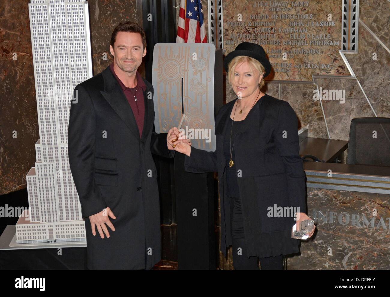 New York, NY, USA. 24th Jan, 2014. Hugh Jackman, Deborra-lee Furness at ...