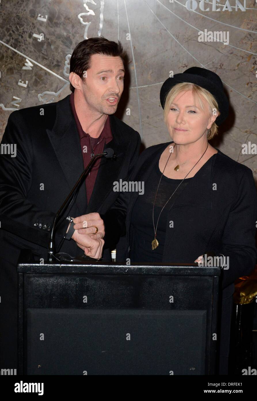 New York, NY, USA. 24th Jan, 2014. Hugh Jackman, Deborra-lee Furness at ...