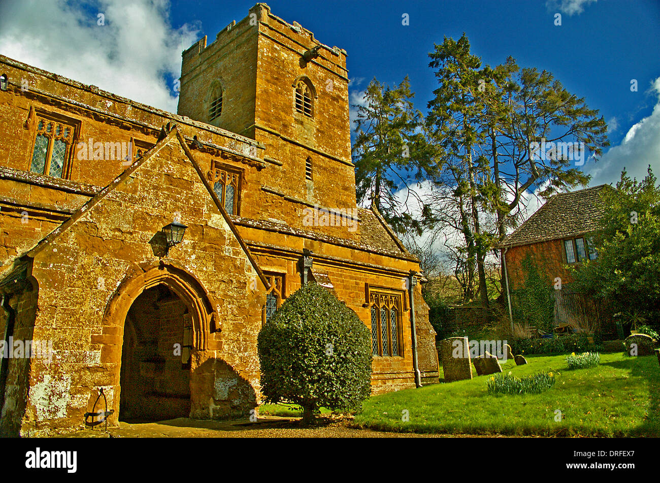 St Michael's parish church in the North Oxfordshire village of Alkerton ...