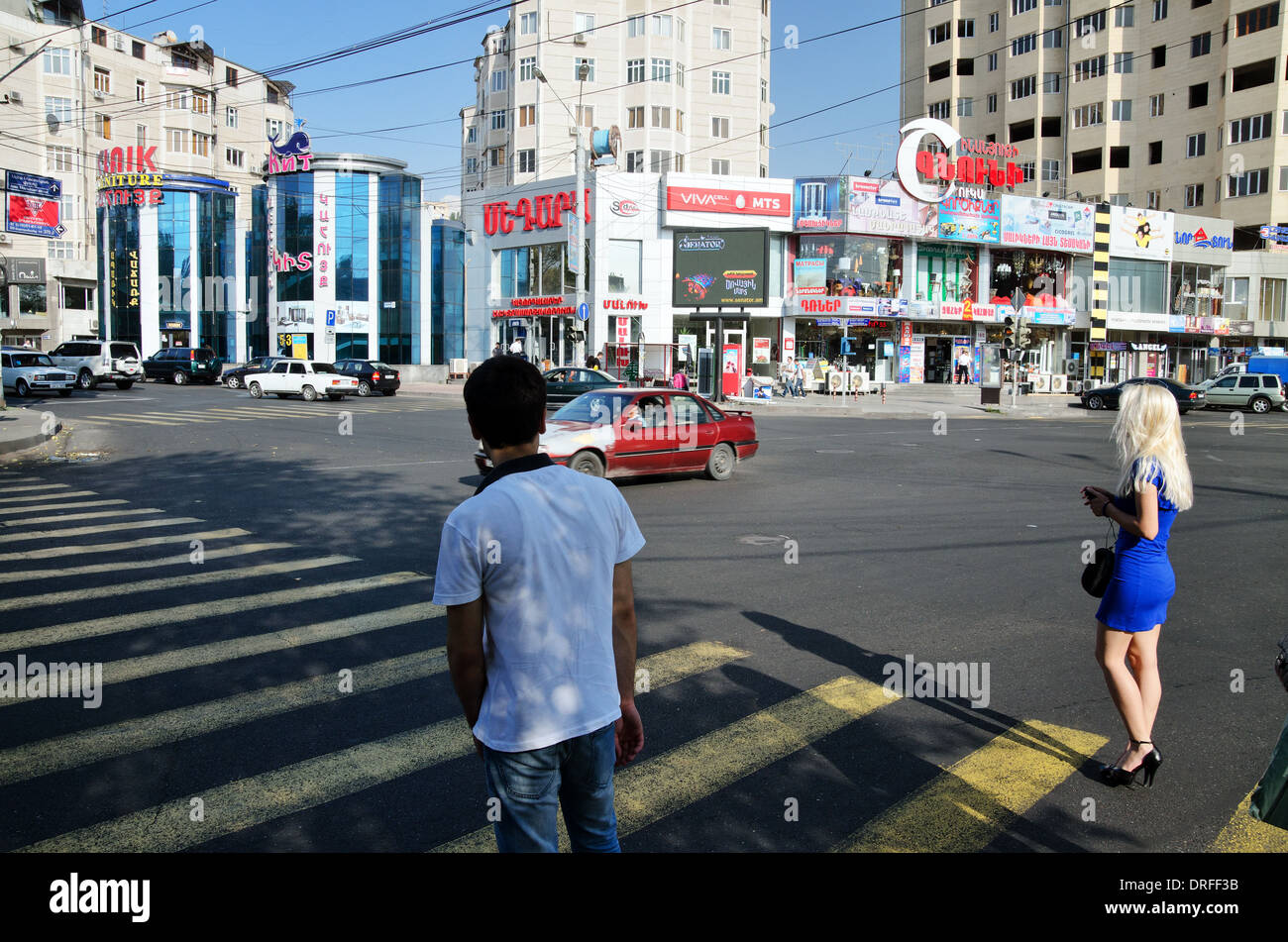 Street in Yerevan, Armenia Stock Photo - Alamy