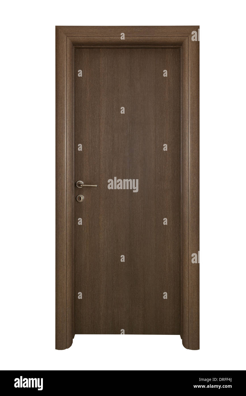 White wooden door front Cut Out Stock Images & Pictures - Alamy