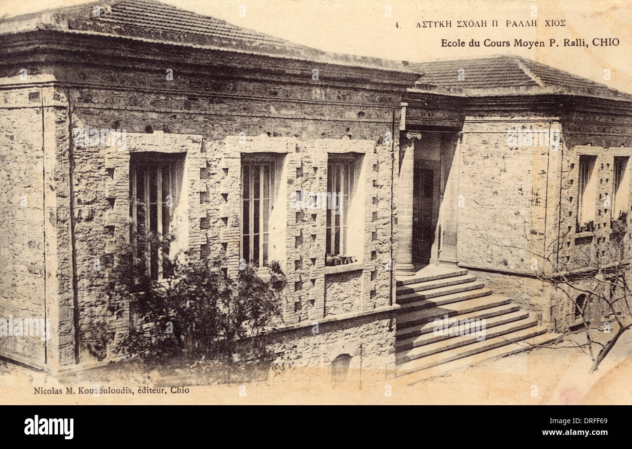The P. Ralli Middle School, Chios Town Stock Photo - Alamy