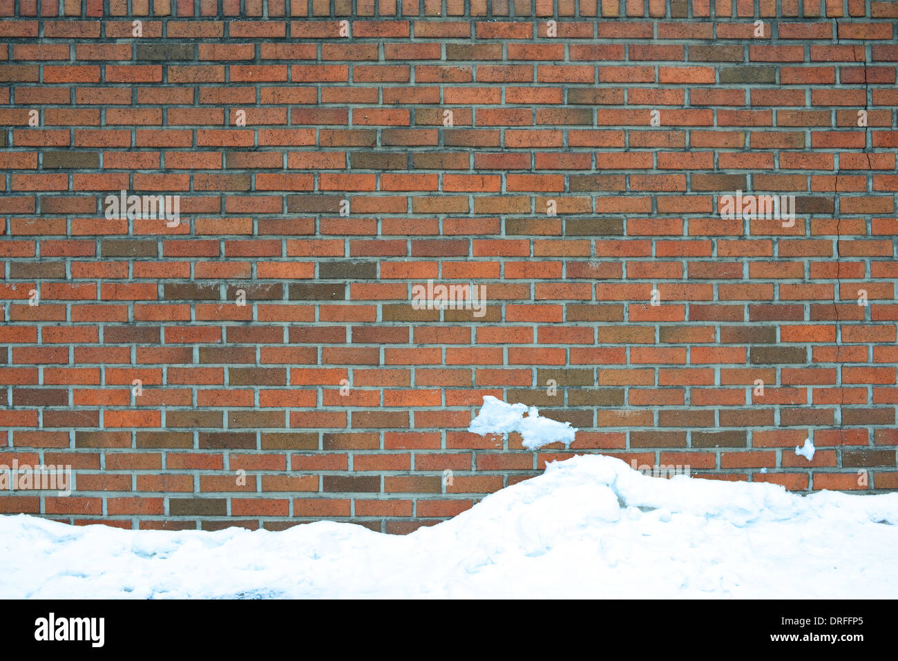 brick wall with snow Stock Photo - Alamy