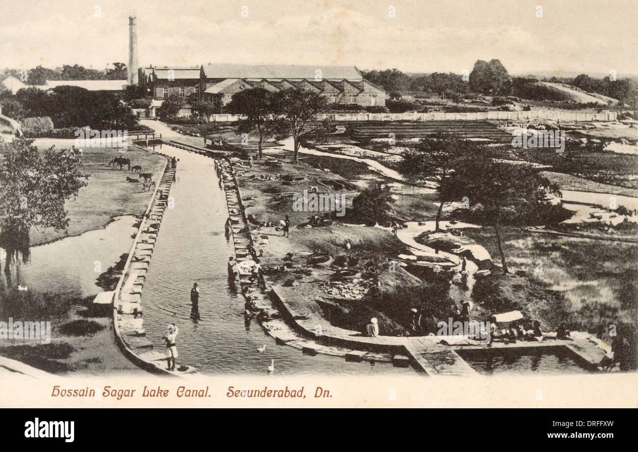 Hyderabad, India - Hussain Sagar Lake Canal Stock Photo - Alamy