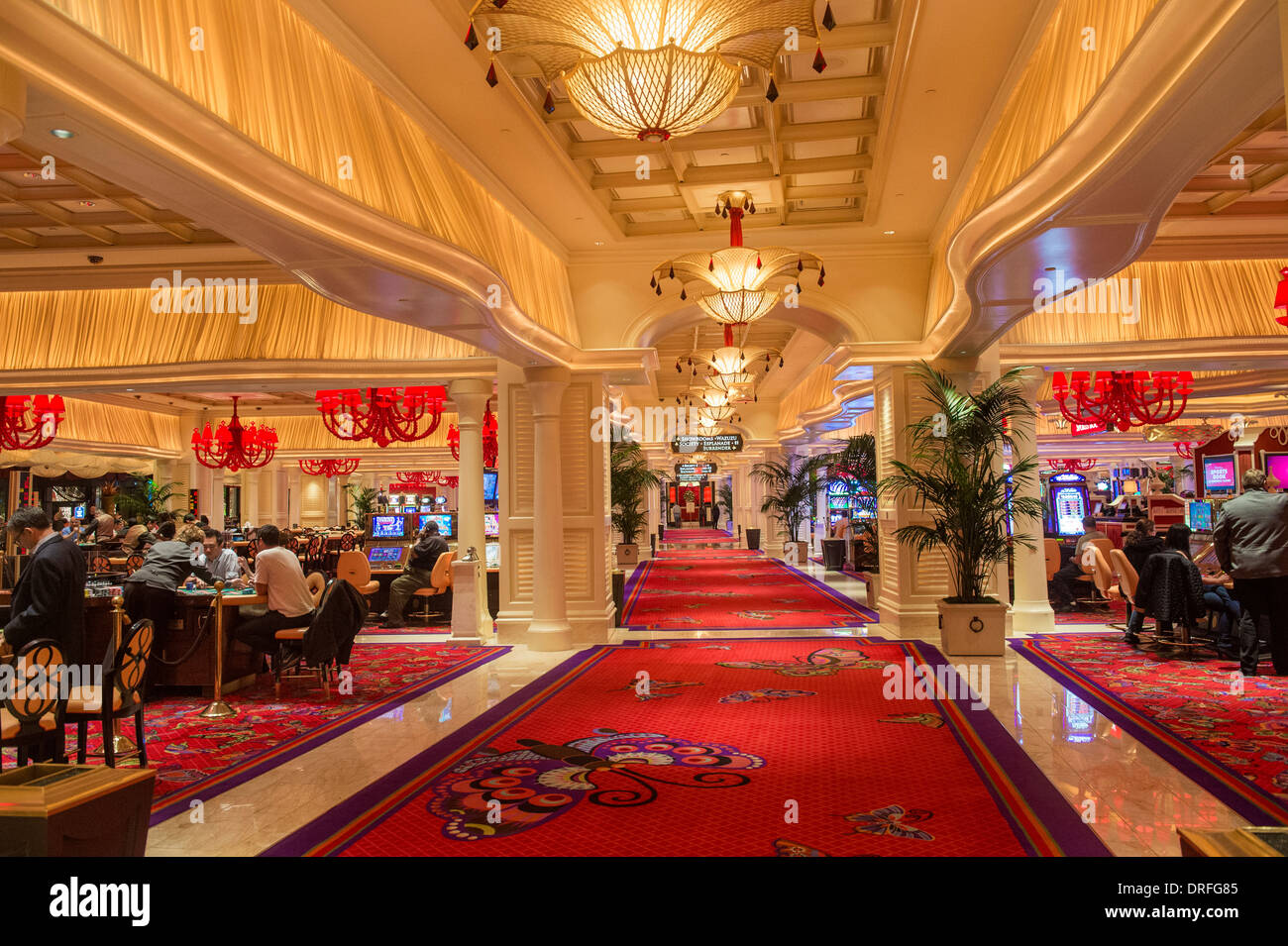 The interior of Wynn Hotel and casino in Las Vegas Stock Photo - Alamy
