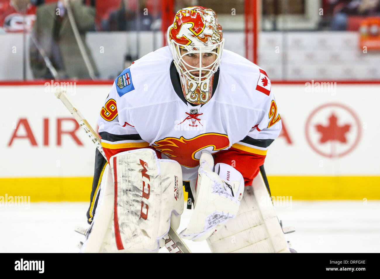 Calgary Flames goalie Reto Berra Stock Photo - Alamy
