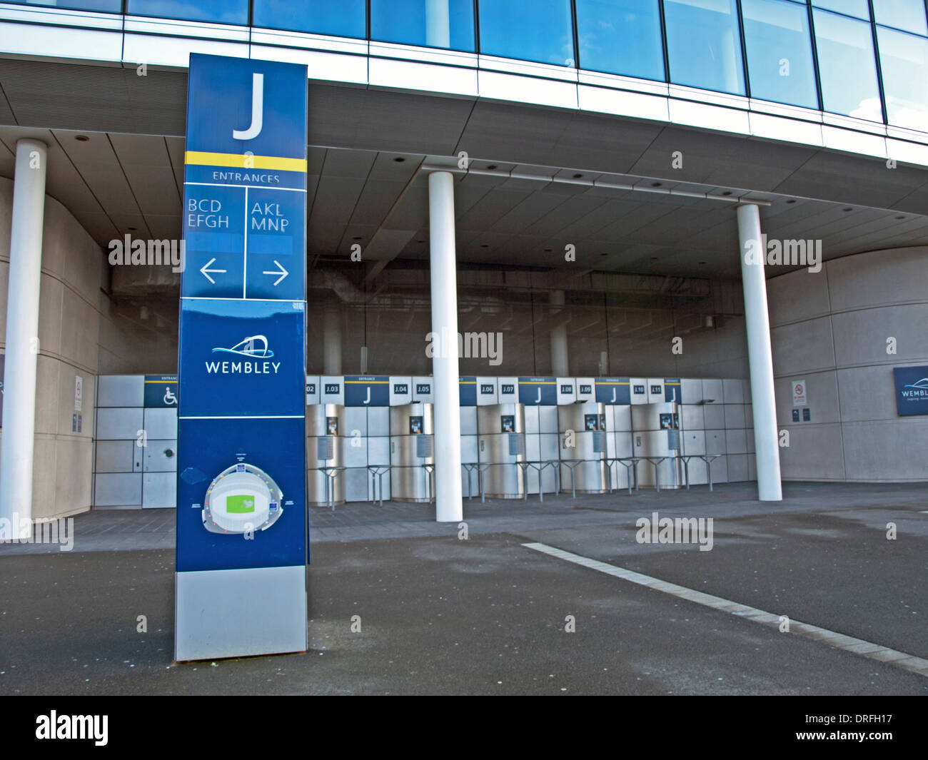 View of Wembley Stadium entrance, London Borough of Brent, London ...