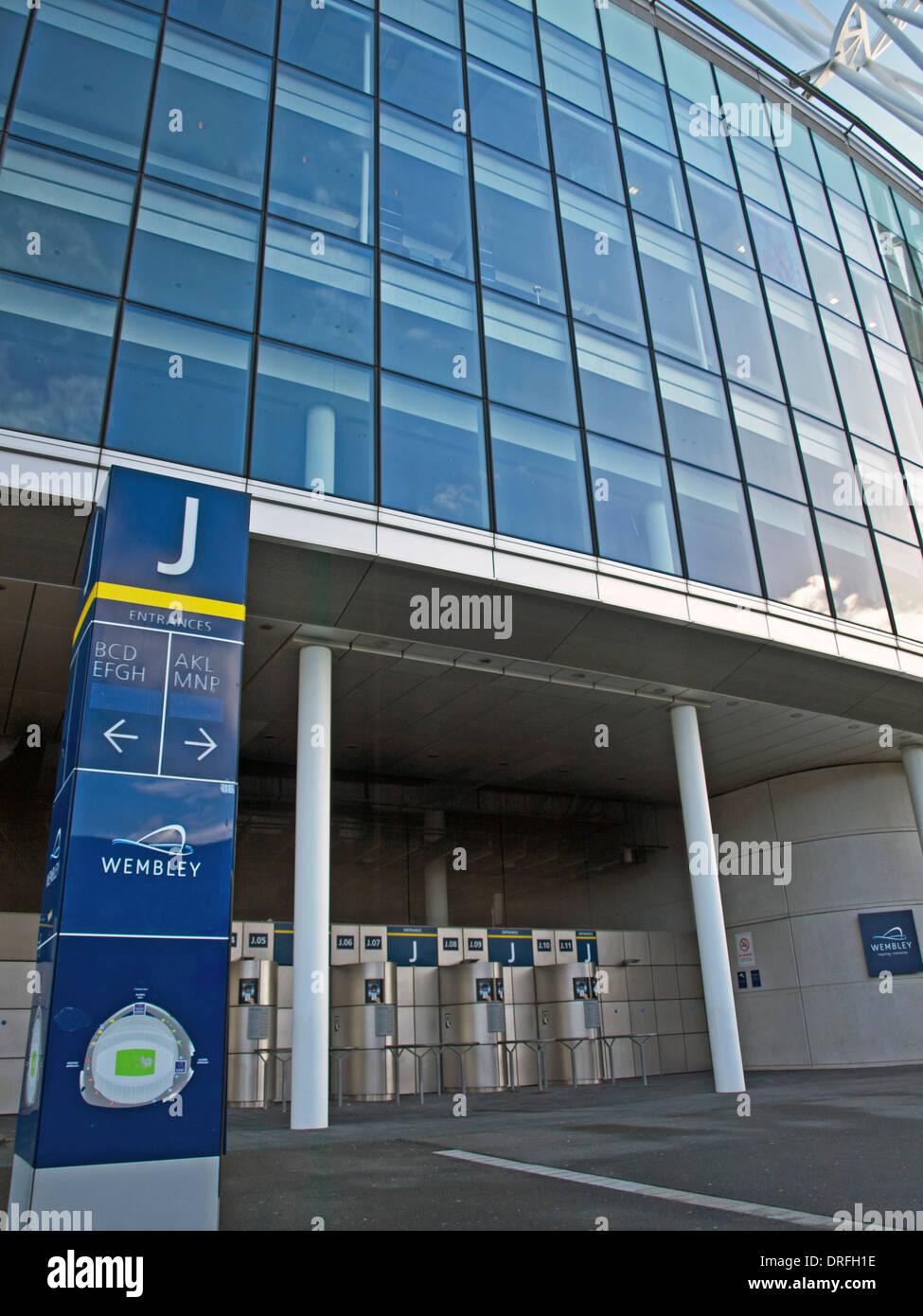 View of Wembley Stadium entrance, London Borough of Brent, London ...