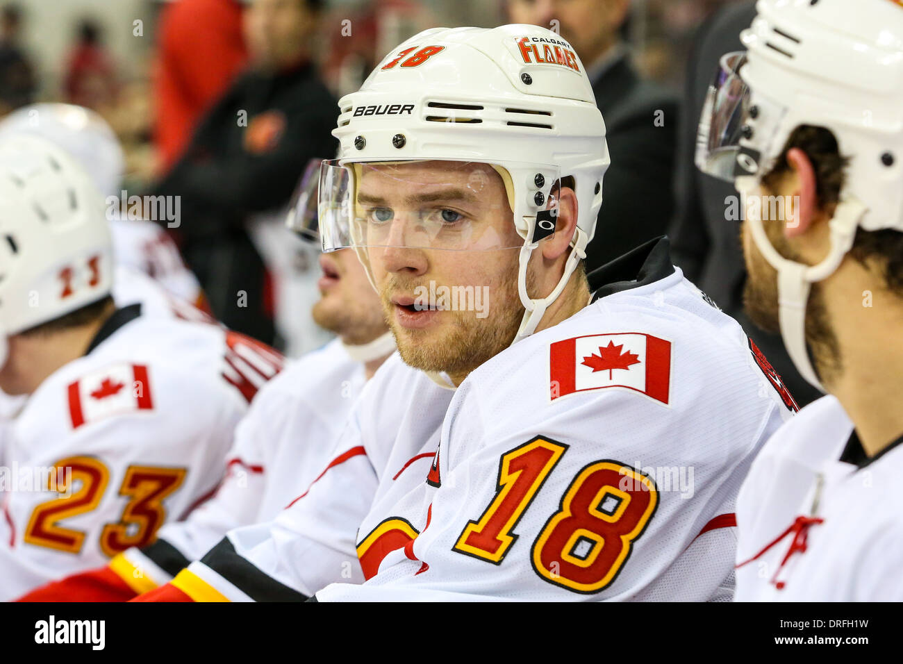 Calgary Flames center Matt Stajan Stock Photo - Alamy