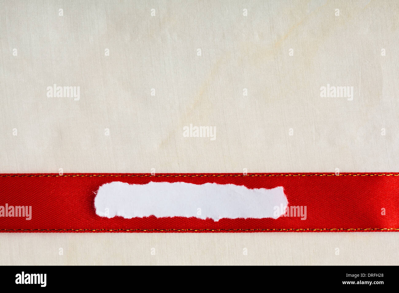 Piece scrap of white torn or ripped paper banner, blank copy space for ...