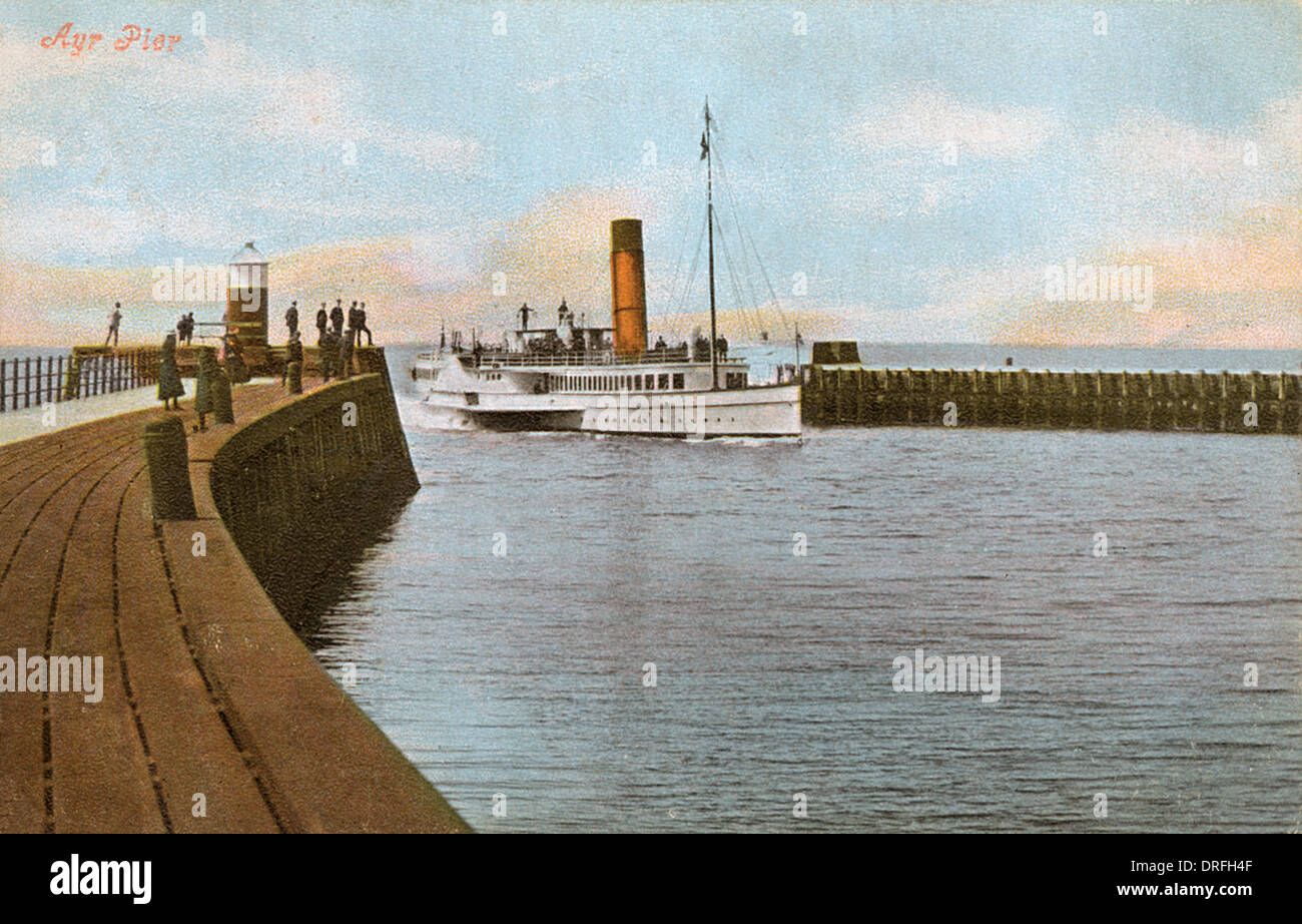 Ayr Pier, Scotland - Arrival of the ferry Stock Photo - Alamy