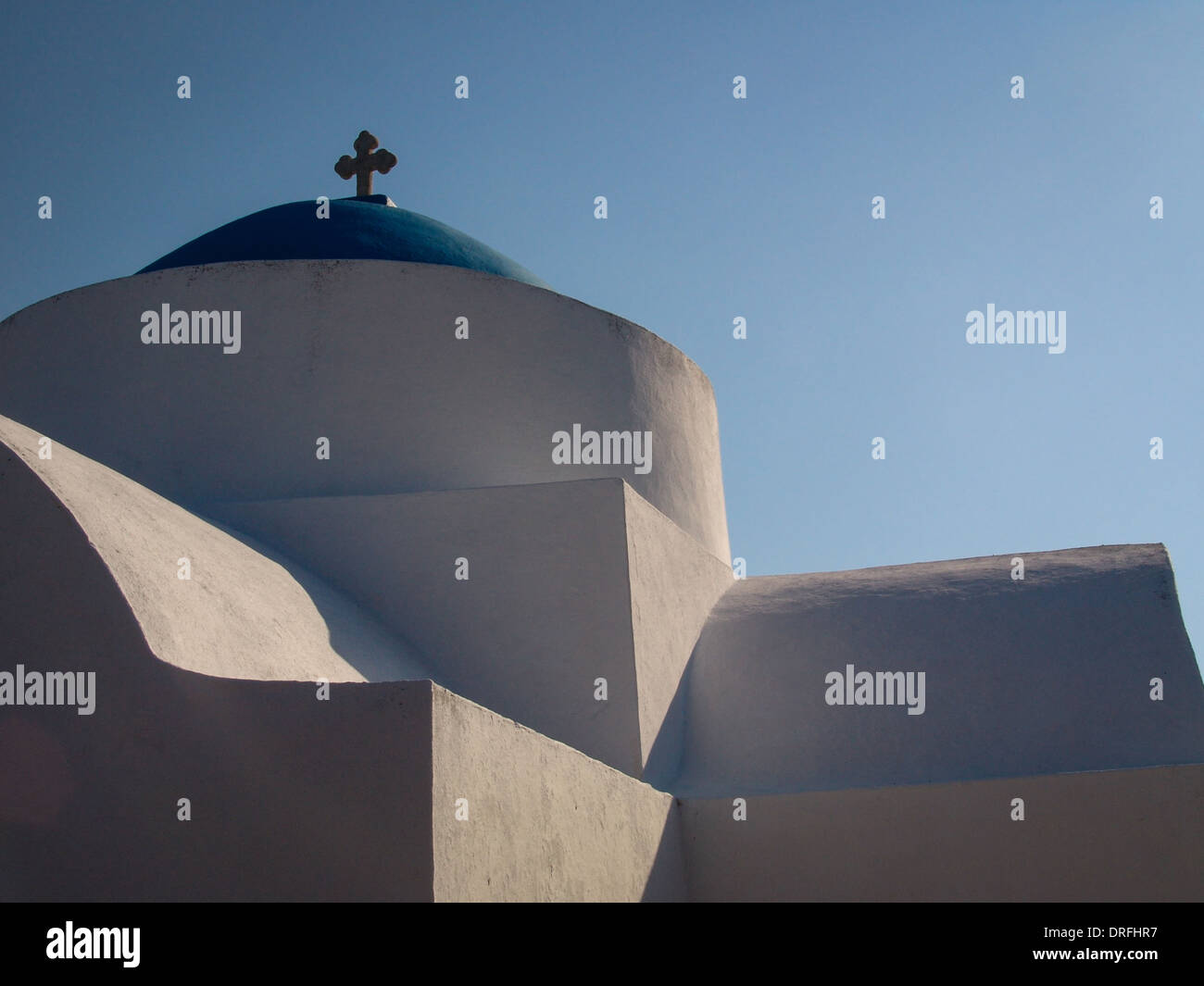 architectural detail from a catholic orthodox church in Greece Stock ...