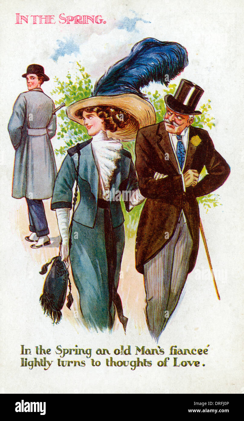 Young Fiancee catches the eye of a new suitor Stock Photo - Alamy