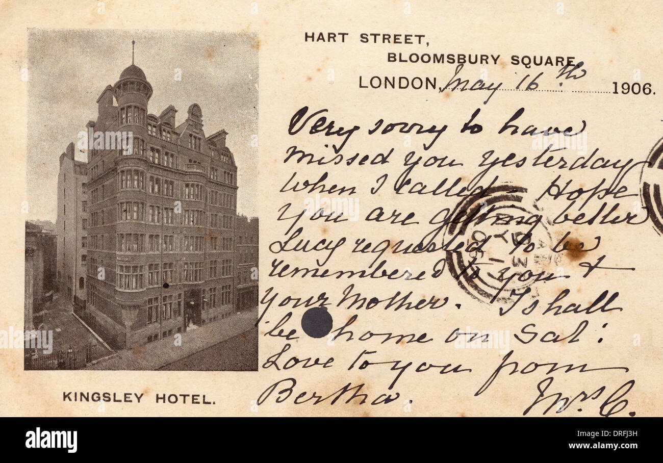 Kingsley Hotel, Bloomsbury Square,London Stock Photo - Alamy