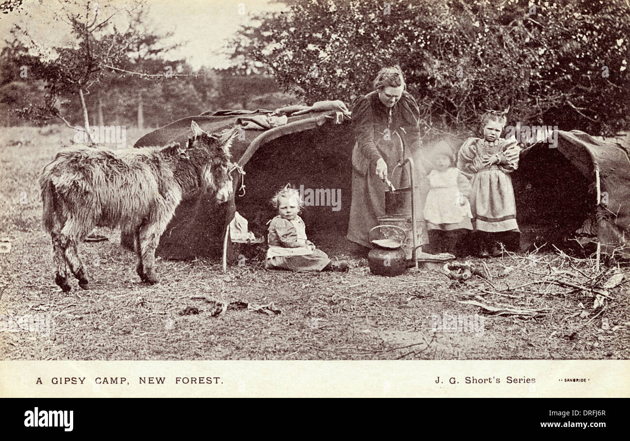 New Forest Gypsy Camp Stock Photo - Alamy