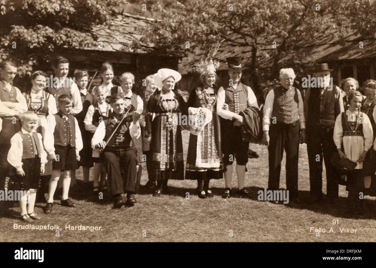 Norwegian Bridal Party - Hardanger, Norway Stock Photo - Alamy