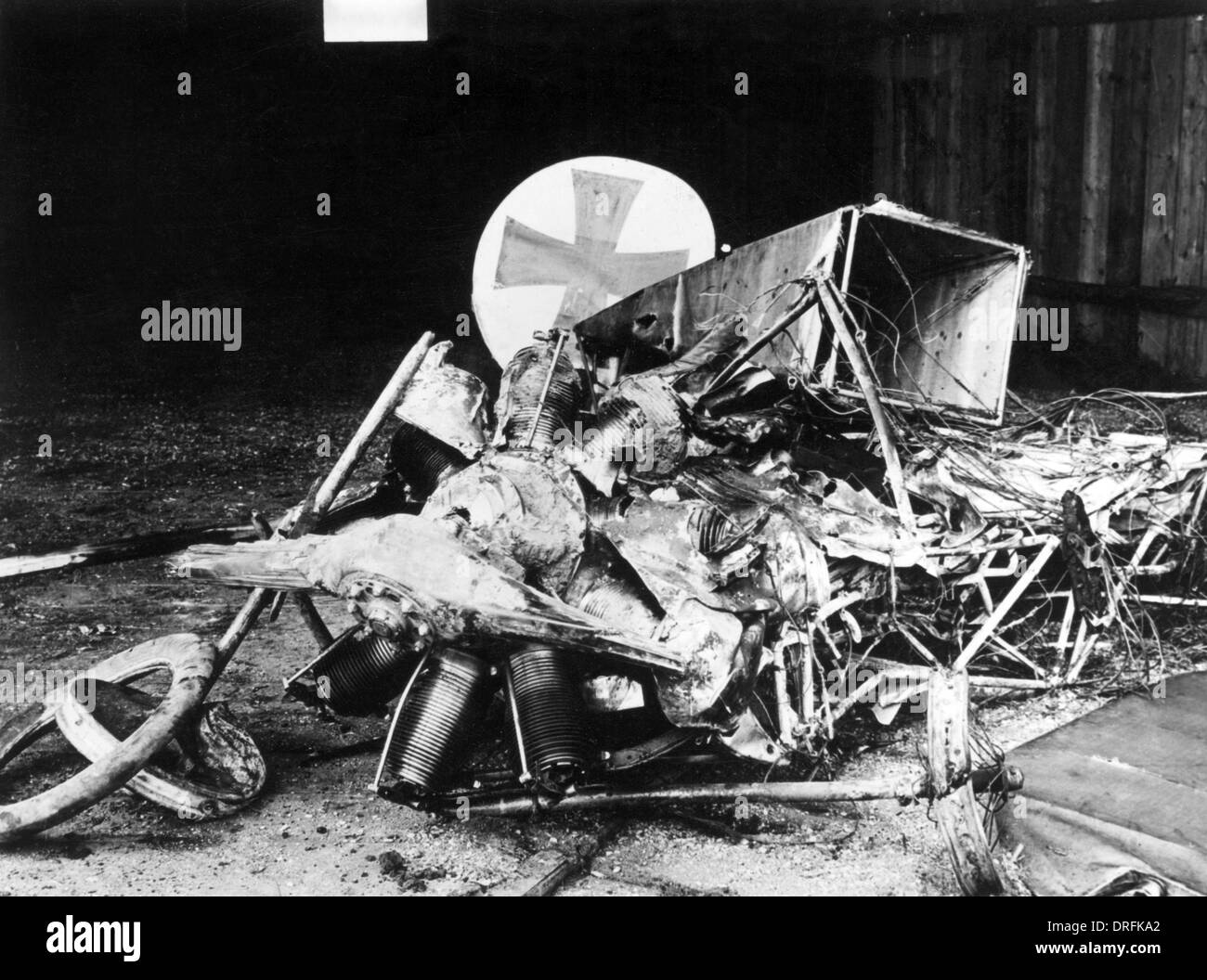 Remains of Max Immelmann's Fokker plane, WW1 Stock Photo - Alamy