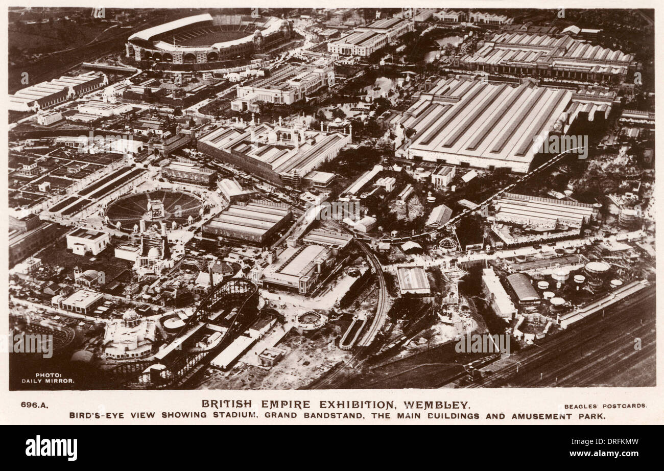 Aerial view, British Empire Exhibition, Wembley Stock Photo - Alamy